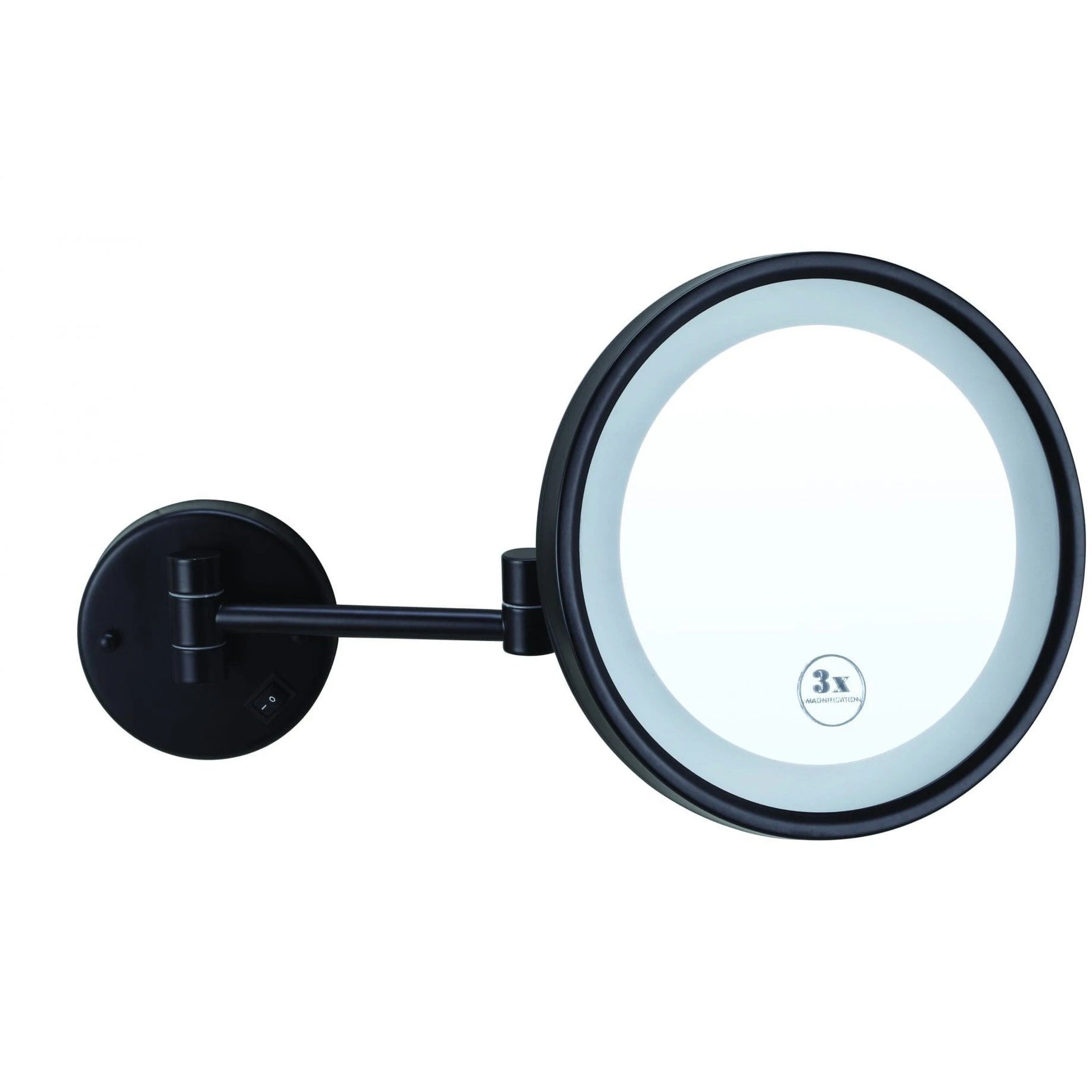 3x Magnification Mirror Matt Black With Light Buy Magnification Mirror ...