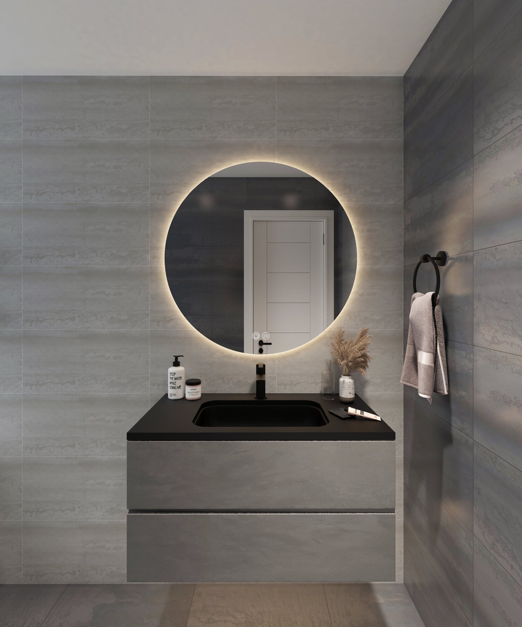 CIRCO Frameless Round LED Bathroom Mirror | By LUMIXE — Masterpiece Mirrors