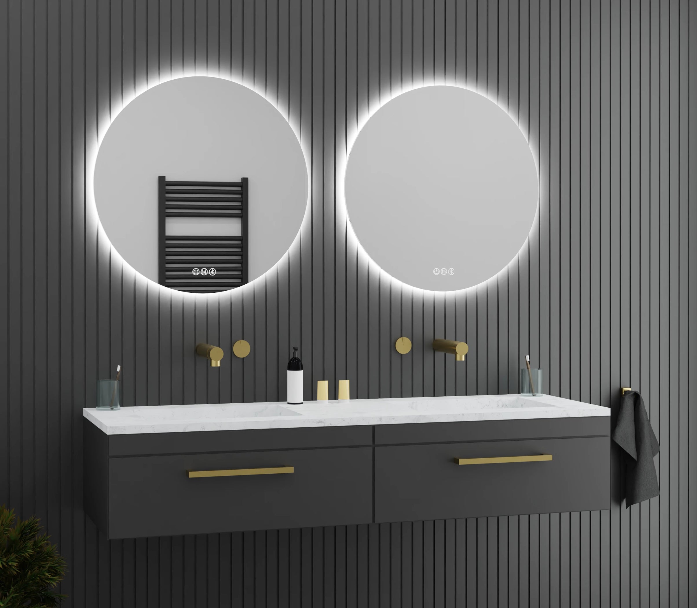 CIRCO Frameless Round LED Bathroom Mirror | By LUMIXE — Masterpiece Mirrors