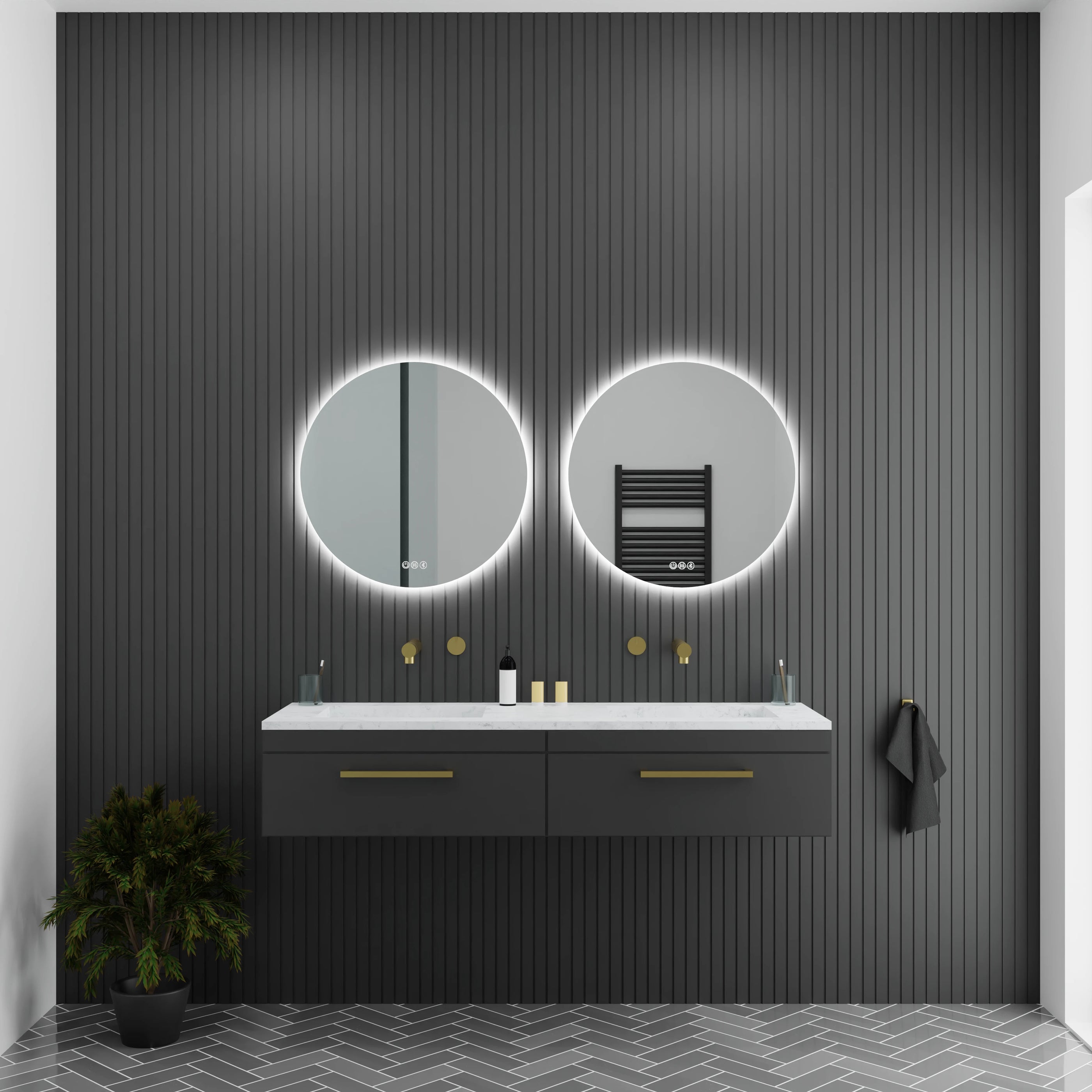 CIRCO Frameless Round LED Bathroom Mirror | By LUMIXE — Masterpiece Mirrors
