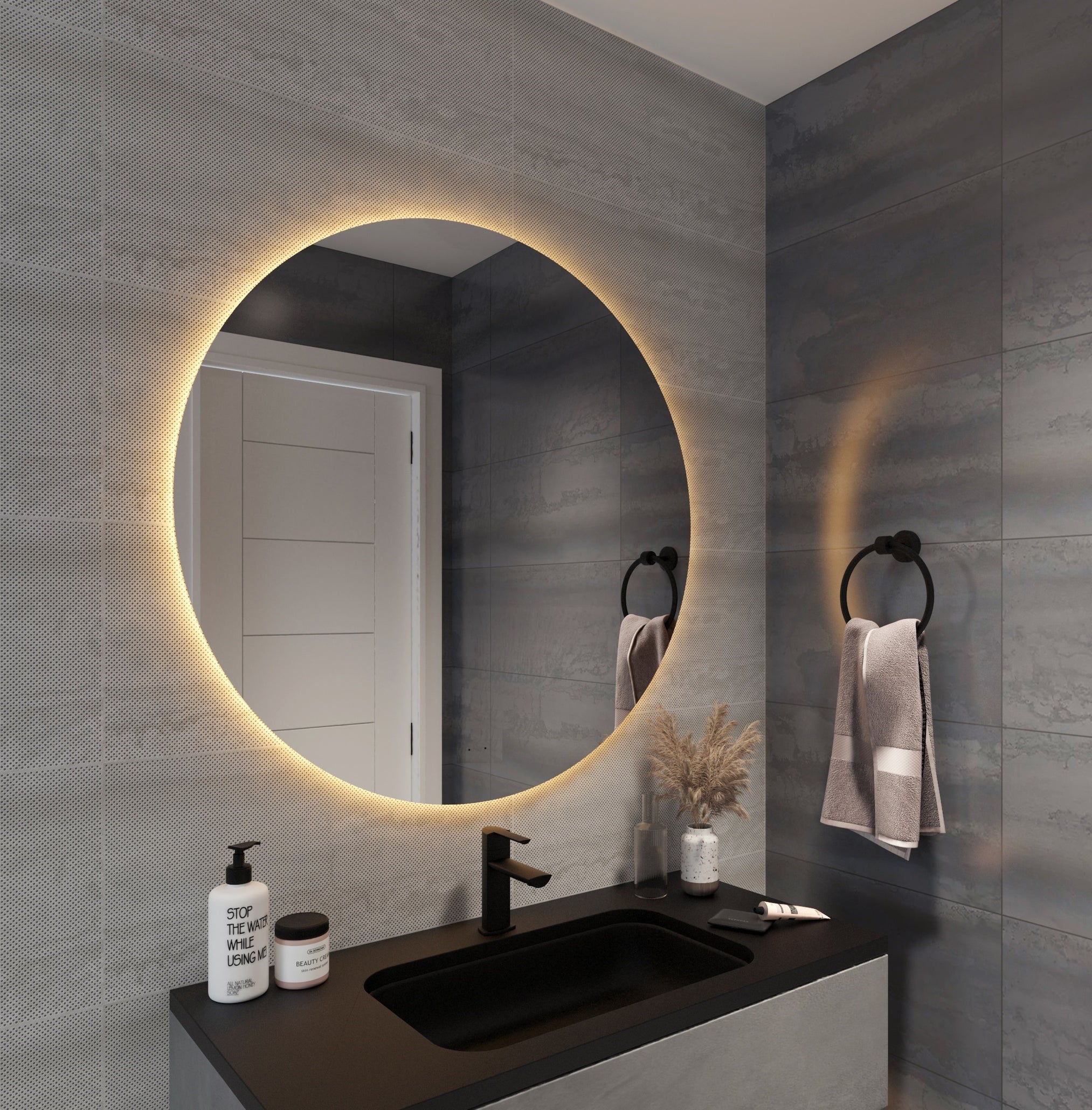 CIRCO Frameless Round LED Bathroom Mirror | By LUMIXE — Masterpiece Mirrors