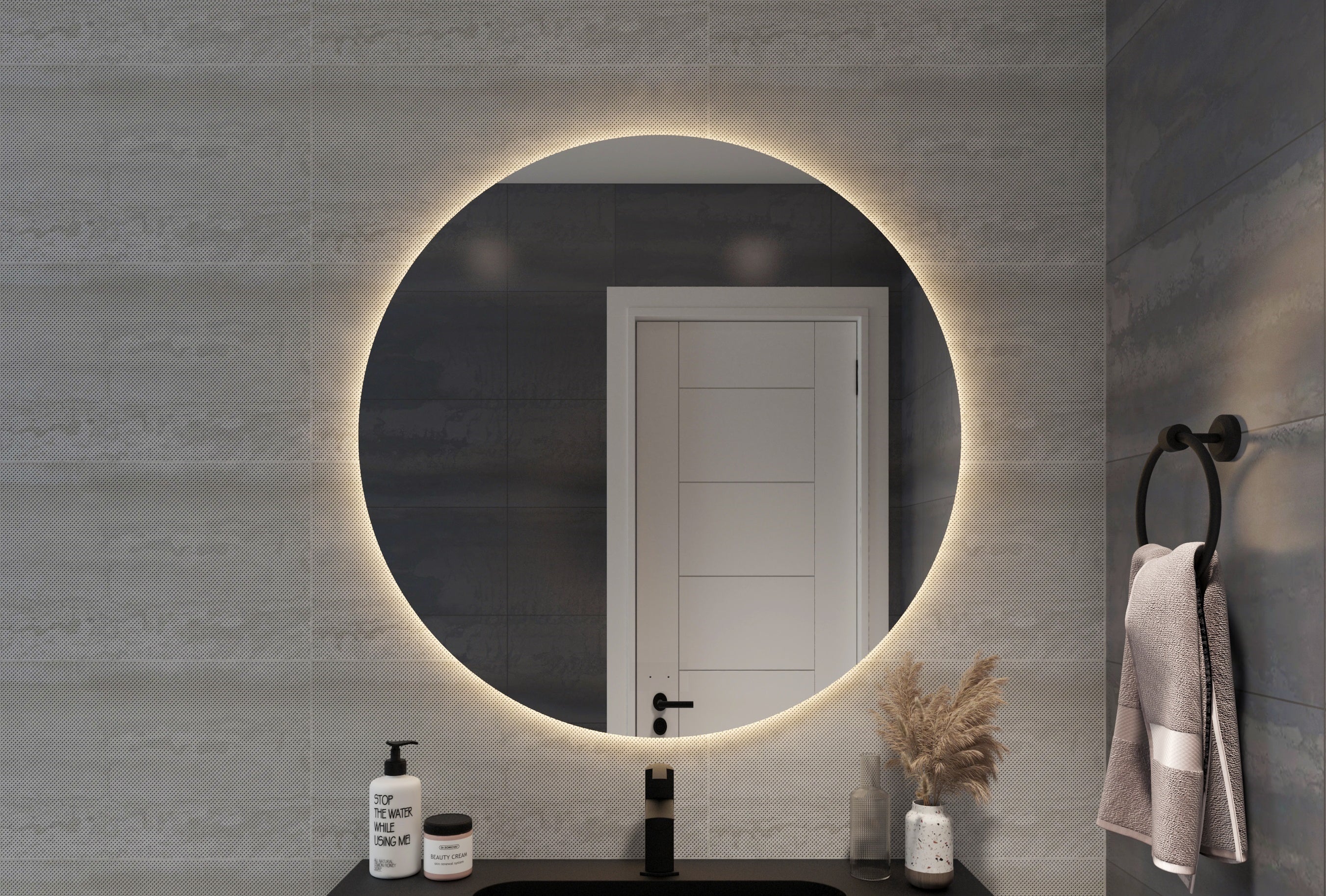 CIRCO Frameless Round LED Bathroom Mirror | By LUMIXE — Masterpiece Mirrors