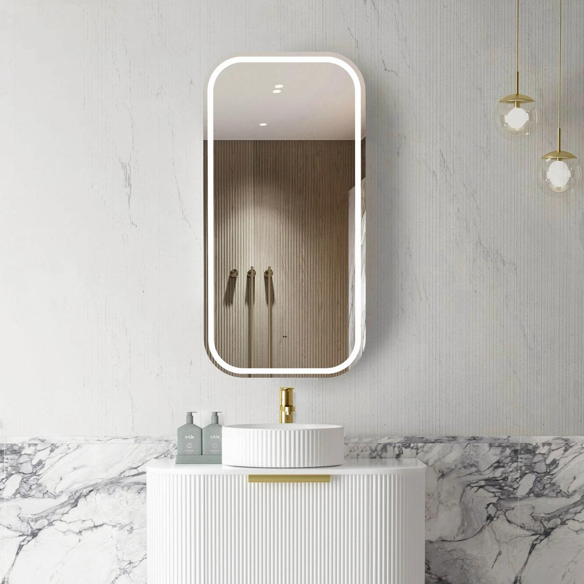 LED Newport Shaving Cabinet Natural Oak - In Modern Style — Masterpiece ...