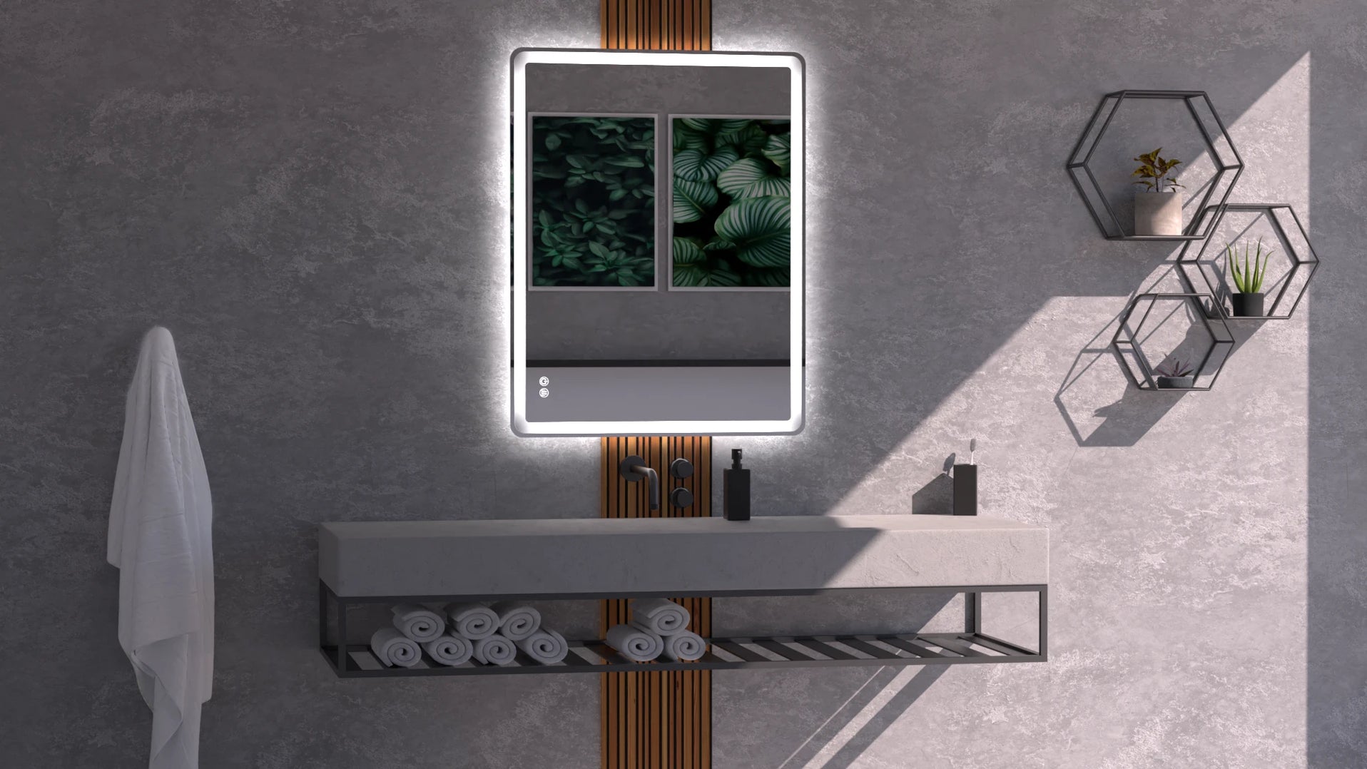 LUME Frameless Rectangle LED Bathroom Mirror | LUMIXE Mirrors ...