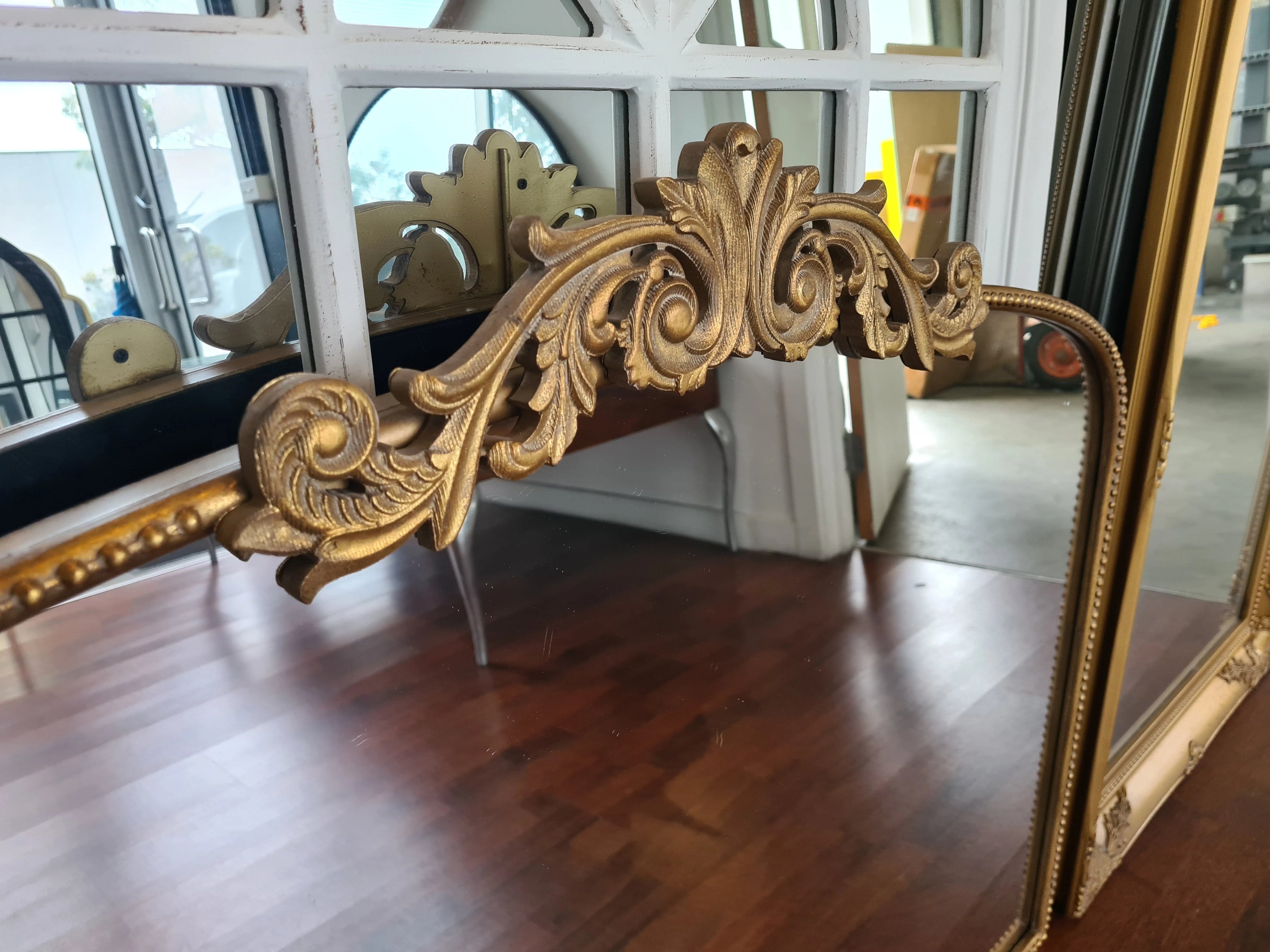 Marseille Vintage Arch Mantel Mirror Gold | Masterpiece Mirrors