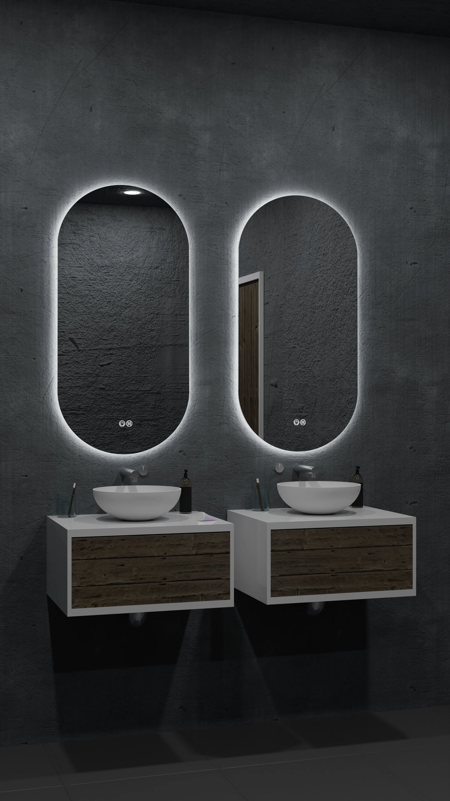 ORVIS Oval / Pill Shape LED Mirror | Lumixe Mirrors — Masterpiece Mirrors