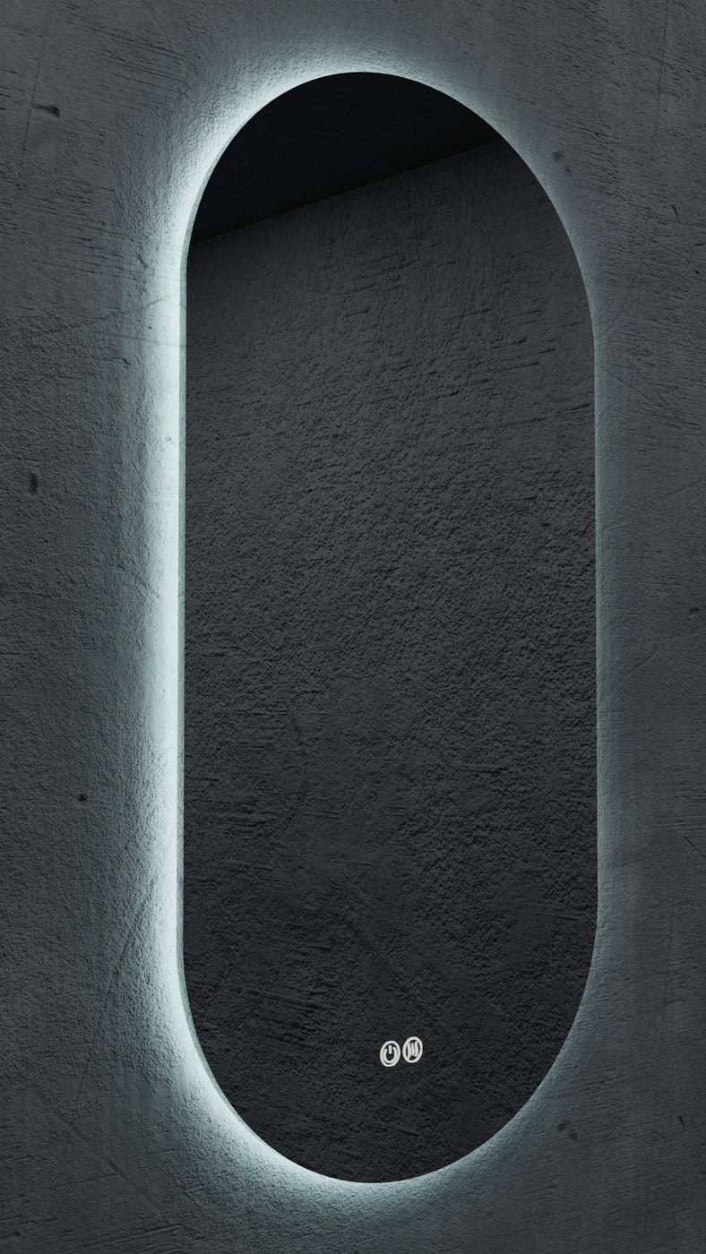 ORVIS Oval / Pill Shape LED Mirror | Lumixe Mirrors — Masterpiece Mirrors