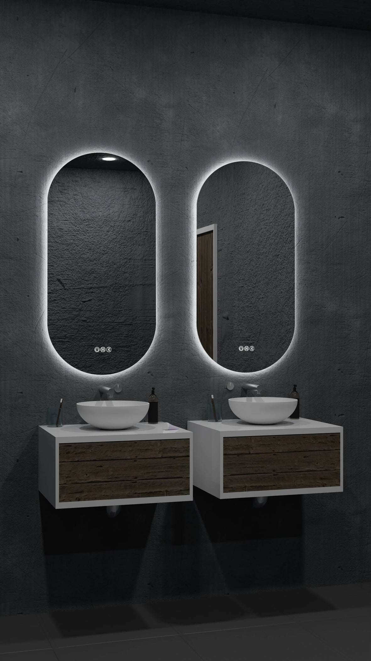 ORVIS Oval / Pill Shape LED Mirror | Lumixe Mirrors — Masterpiece Mirrors