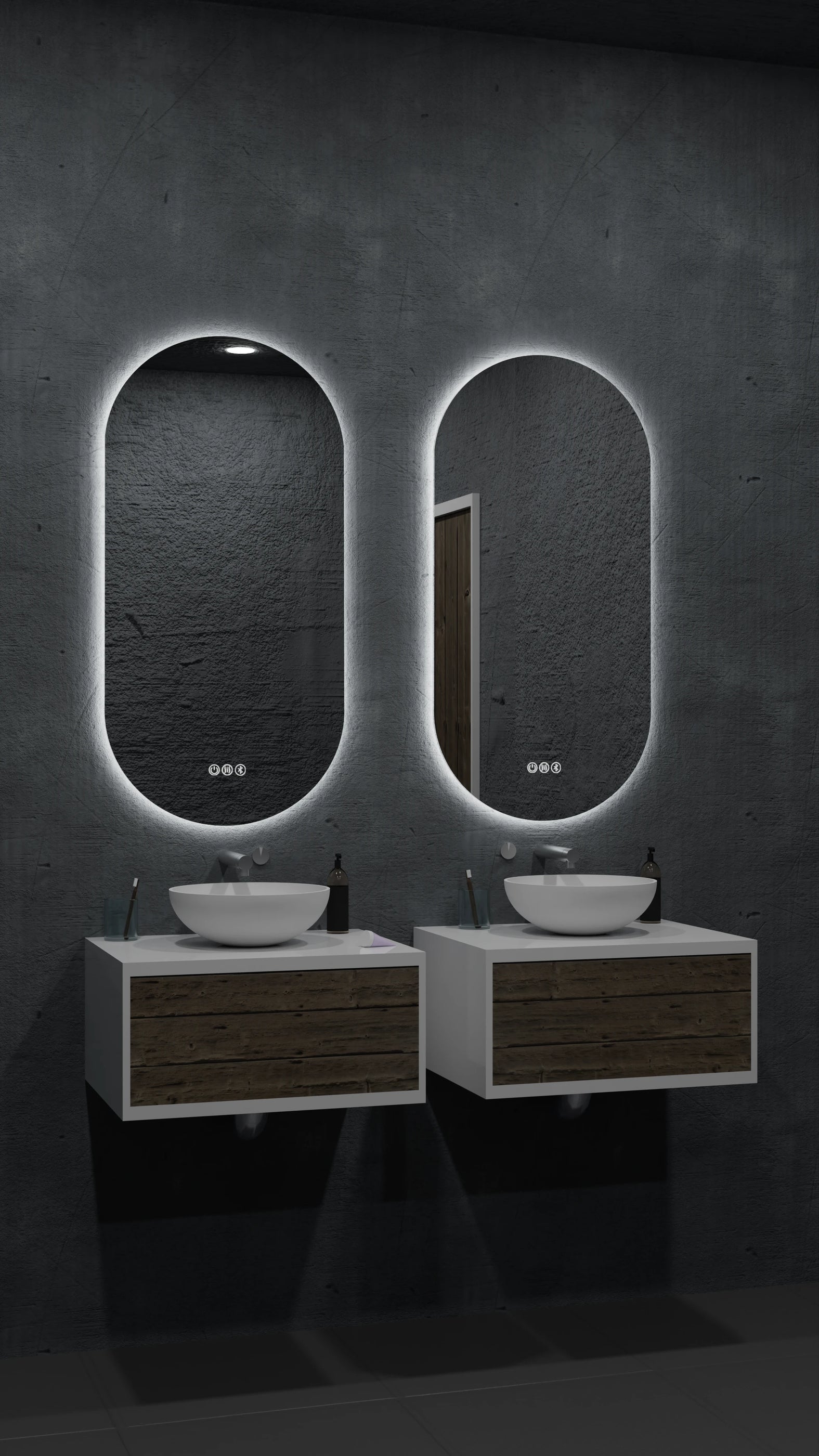 ORVIS Oval / Pill Shape LED Mirror | Lumixe Mirrors — Masterpiece Mirrors