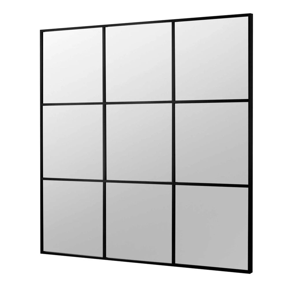 Regency Square Window Outdoor Mirror Black | Masterpiece Mirrors